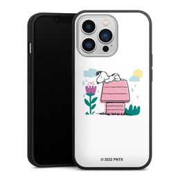 DeinDesign iPhone 13 Pro Handy Premium Silikon H&uuml;lle Handyh&uuml;lle schwarz Case Snoopy Dog Official Licensed Product Silikon Premium Case
