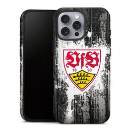 DeinDesign iPhone 16 Pro Max Handy Panzer Handyh&uuml;lle robuste Outdoor H&uuml;lle Schutzh&uuml;lle gl&auml;nzend Official Licensed Product Vfb Stuttgart Bundesliga Tough Case