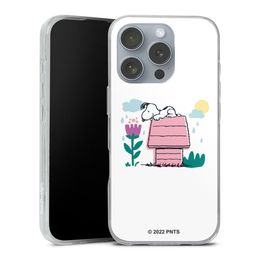 DeinDesign iPhone 16 Pro Handy Silikon H&uuml;lle Case transparent Handyh&uuml;lle Snoopy Dog Official Licensed Product Silikon Case