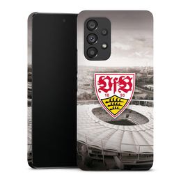 DeinDesign Galaxy A53 5G Handy Premium Case Smartphone Handyh&uuml;lle Schutzh&uuml;lle gl&auml;nzend Official Licensed Product Stadium Vfb Stuttgart Premium Case