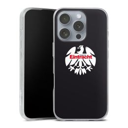 DeinDesign iPhone 16 Pro Handy Silikon H&uuml;lle Case transparent Handyh&uuml;lle Eagle Retro Logo Silikon Case