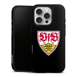 DeinDesign iPhone 16 Pro Handy Panzer Handyh&uuml;lle robuste Outdoor H&uuml;lle Schutzh&uuml;lle gl&auml;nzend Vfb Stuttgart Coat Of Arms Official Licensed Product Tough Case