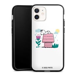 DeinDesign iPhone 12 mini Handy Silikon H&uuml;lle Case schwarz Handyh&uuml;lle Snoopy Dog Official Licensed Product