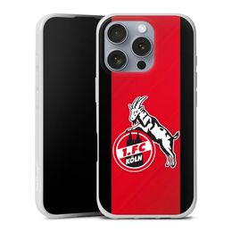 DeinDesign iPhone 16 Pro Handy Silikon H&uuml;lle Case wei&szlig; Handyh&uuml;lle 1. Fc K&ouml;ln Billy Goat Hennes Official Licensed Product Silikon Case