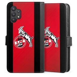 DeinDesign Galaxy A32 4G Handy Klapph&uuml;lle Handyh&uuml;lle aus Kunst Leder schwarz Flip Case 1. Fc K&ouml;ln Billy Goat Hennes Official Licensed Product Sideflip mit Lasche
