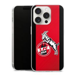 DeinDesign iPhone 15 Pro Handy Slim Case Silikon Handyh&uuml;lle transparent H&uuml;lle extra d&uuml;nn 1. Fc K&ouml;ln Billy Goat Hennes Official Licensed Product Silikon Slim Case