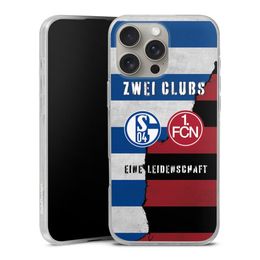 DeinDesign iPhone 16 Pro Max Handy Silikon H&uuml;lle Case transparent Handyh&uuml;lle Friendship 1. Fc N&uuml;rnberg Fc Schalke 04 Silikon Case