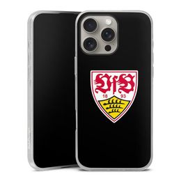 DeinDesign iPhone 16 Pro Max Handy Silikon H&uuml;lle Case transparent Handyh&uuml;lle Vfb Stuttgart Coat Of Arms Official Licensed Product Silikon Case