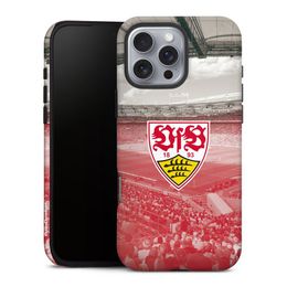 DeinDesign iPhone 16 Pro Max Handy Panzer Handyh&uuml;lle robuste Outdoor H&uuml;lle Schutzh&uuml;lle gl&auml;nzend Stadium Vfb Stuttgart Official Licensed Product Tough Case
