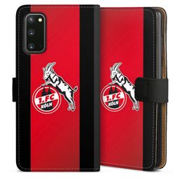 DeinDesign Galaxy S20 Handy Klapph&uuml;lle Handyh&uuml;lle aus Kunst Leder schwarz Flip Case Official Licensed Product Billy Goat Hennes 1. Fc K&ouml;ln Sideflip mit Lasche