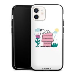 DeinDesign iPhone 12 Handy Silikon H&uuml;lle Case schwarz Handyh&uuml;lle Dog Official Licensed Product Snoopy