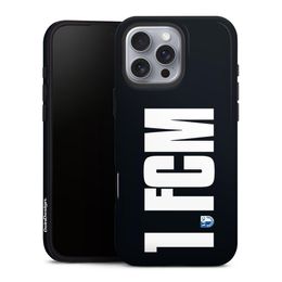 DeinDesign iPhone 16 Pro Max Handy Panzer Handyh&uuml;lle robuste Outdoor H&uuml;lle Schutzh&uuml;lle gl&auml;nzend 1. Fcm 1. Fc Magdeburg Official Licensed Product Tough Case