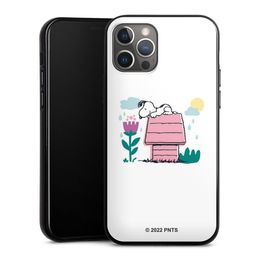 DeinDesign iPhone 12 Pro Handy Silikon H&uuml;lle Case schwarz Handyh&uuml;lle Dog Official Licensed Product Snoopy