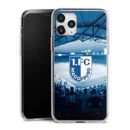 DeinDesign iPhone 11 Pro Max Handy Silikon H&uuml;lle Case transparent Handyh&uuml;lle 1. Fcm Stadium 1. Fc Magdeburg Silikon Case