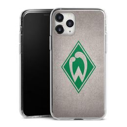 DeinDesign iPhone 11 Pro Max Handy Silikon H&uuml;lle Case transparent Handyh&uuml;lle Official Licensed Product Sv Werder Bremen Concrete Silikon Case