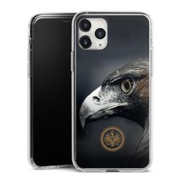 DeinDesign iPhone 11 Pro Max Handy Silikon H&uuml;lle Case transparent Handyh&uuml;lle Eintracht Frankfurt Eagle Official Licensed Product Silikon Case