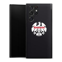 DeinDesign Galaxy S22 Ultra Handy Silikon H&uuml;lle Case schwarz Handyh&uuml;lle Eagle Retro Logo