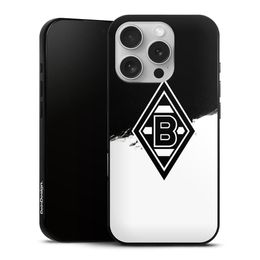 DeinDesign iPhone 16 Pro Handy Slim Case extra d&uuml;nn Silikon Handyh&uuml;lle schwarz H&uuml;lle Bmg Borussia M&ouml;nchengladbach Gladbach Silikon Slim Case
