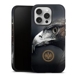 DeinDesign iPhone 16 Pro Handy Panzer Handyh&uuml;lle robuste Outdoor H&uuml;lle Schutzh&uuml;lle gl&auml;nzend Eintracht Frankfurt Eagle Official Licensed Product Tough Case
