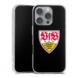 DeinDesign iPhone 16 Pro Handy Silikon H&uuml;lle Case transparent Handyh&uuml;lle Vfb Stuttgart Coat Of Arms Official Licensed Product Silikon Case