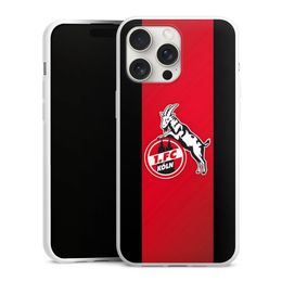 DeinDesign iPhone 15 Pro Max Handy Silikon H&uuml;lle Case wei&szlig; Handyh&uuml;lle 1. Fc K&ouml;ln Billy Goat Hennes Official Licensed Product Silikon Case