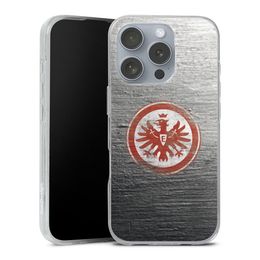 DeinDesign iPhone 16 Pro Handy Silikon H&uuml;lle Case transparent Handyh&uuml;lle Eintracht Frankfurt Sge Logo Silikon Case