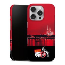 DeinDesign iPhone 16 Pro Handy Premium Case Smartphone Handyh&uuml;lle Schutzh&uuml;lle matt 1. Fc K&ouml;ln Skyline Official Licensed Product Premium Case