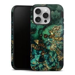 DeinDesign iPhone 16 Pro Handy Panzer Handyh&uuml;lle robuste Outdoor H&uuml;lle Schutzh&uuml;lle gl&auml;nzend Muster Glitzer Marble Tough Case