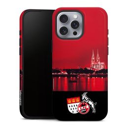 DeinDesign iPhone 16 Pro Max Handy Panzer Handyh&uuml;lle robuste Outdoor H&uuml;lle Schutzh&uuml;lle gl&auml;nzend 1. Fc K&ouml;ln Skyline Official Licensed Product Tough Case