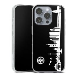 DeinDesign iPhone 16 Pro Handy Silikon H&uuml;lle Case transparent Handyh&uuml;lle Eintracht Frankfurt Sge Skyline Silikon Case