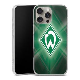 DeinDesign iPhone 16 Pro Max Handy Silikon H&uuml;lle Case transparent Handyh&uuml;lle Sv Werder Bremen Coat Of Arms Official Licensed Product Silikon Case