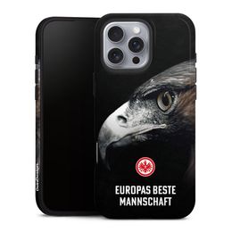 DeinDesign iPhone 16 Pro Max Handy Panzer Handyh&uuml;lle robuste Outdoor H&uuml;lle Schutzh&uuml;lle gl&auml;nzend European Cup Official Licensed Product Eintracht Frankfurt Tough 