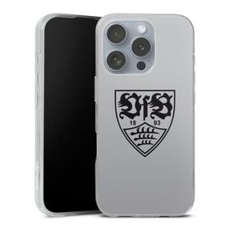 DeinDesign iPhone 16 Pro Handy Silikon H&uuml;lle Case transparent Handyh&uuml;lle Logo Official Licensed Product Vfb Stuttgart Silikon Case