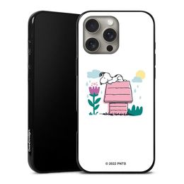 DeinDesign iPhone 16 Pro Max Handy Silikon H&uuml;lle Case schwarz Handyh&uuml;lle Snoopy Dog Official Licensed Product