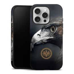 DeinDesign iPhone 16 Pro Handy Panzer Handyh&uuml;lle robuste Outdoor H&uuml;lle Schutzh&uuml;lle matt Eintracht Frankfurt Eagle Official Licensed Product Tough Case