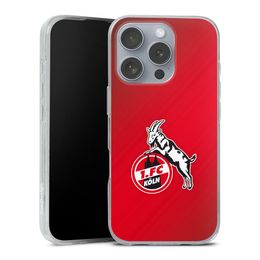 DeinDesign iPhone 16 Pro Handy Silikon H&uuml;lle Case transparent Handyh&uuml;lle 1. Fc K&ouml;ln Effzeh Official Licensed Product Silikon Case