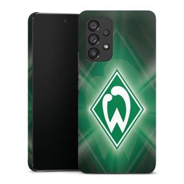 DeinDesign Galaxy A53 5G Handy Premium Case Smartphone Handyh&uuml;lle Schutzh&uuml;lle gl&auml;nzend Coat Of Arms Official Licensed Product Sv Werder Bremen Premium Case