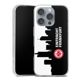 DeinDesign iPhone 16 Pro Handy Silikon H&uuml;lle Case transparent Handyh&uuml;lle Eintracht Frankfurt Sge Official Licensed Product Silikon Case