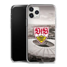 DeinDesign iPhone 11 Pro Max Handy Silikon H&uuml;lle Case transparent Handyh&uuml;lle Official Licensed Product Stadium Vfb Stuttgart Silikon Case
