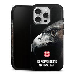 DeinDesign iPhone 16 Pro Handy Panzer Handyh&uuml;lle robuste Outdoor H&uuml;lle Schutzh&uuml;lle gl&auml;nzend European Cup Official Licensed Product Eintracht Frankfurt Tough Case