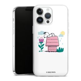 DeinDesign iPhone 14 Pro Max Handy Silikon H&uuml;lle Case transparent Handyh&uuml;lle Snoopy Dog Official Licensed Product Silikon Case
