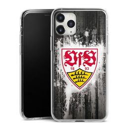 DeinDesign iPhone 11 Pro Max Handy Silikon H&uuml;lle Case transparent Handyh&uuml;lle Vfb Stuttgart Bundesliga Official Licensed Product Silikon Case