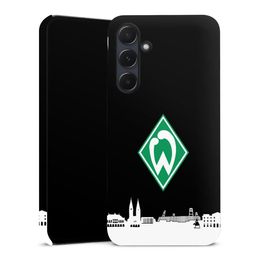 DeinDesign Galaxy A55 5G Handy Premium Case Smartphone Handyh&uuml;lle Schutzh&uuml;lle matt Skyline Sv Werder Bremen Official Licensed Product Premium Case