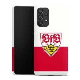 DeinDesign Galaxy A53 5G Handy Premium Case Smartphone Handyh&uuml;lle Schutzh&uuml;lle matt Vfb Stuttgart Official Licensed Product Logo Premium Case