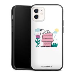 DeinDesign iPhone 12 mini Handy Premium Silikon H&uuml;lle Handyh&uuml;lle schwarz Case Snoopy Dog Official Licensed Product Silikon Premium Case