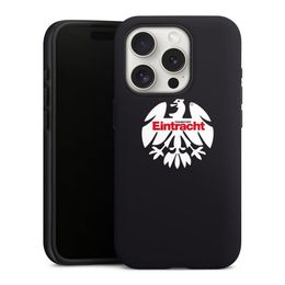 DeinDesign iPhone 15 Pro Handy Panzer Handyh&uuml;lle robuste Outdoor H&uuml;lle Schutzh&uuml;lle matt Eagle Retro Logo Tough Case