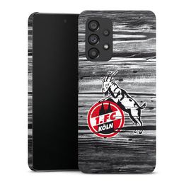 DeinDesign Galaxy A53 5G Handy Premium Case Smartphone Handyh&uuml;lle Schutzh&uuml;lle gl&auml;nzend 1. Fc K&ouml;ln Official Licensed Product Wooden Look Premium Case