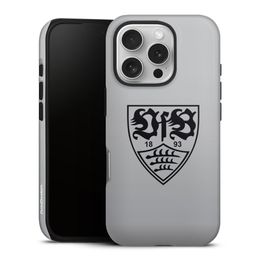 DeinDesign iPhone 16 Pro Handy Panzer Handyh&uuml;lle robuste Outdoor H&uuml;lle Schutzh&uuml;lle gl&auml;nzend Logo Official Licensed Product Vfb Stuttgart Tough Case