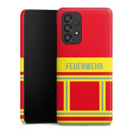 DeinDesign Galaxy A33 5G Handy Premium Case Smartphone Handyhülle Schutzhülle glänzend Life Saver Fire Fighter Fire Fighters Premium Case