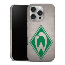 DeinDesign iPhone 16 Pro Handy Premium Case Smartphone Handyh&uuml;lle Schutzh&uuml;lle matt Concrete Official Licensed Product Sv Werder Bremen Premium Case
